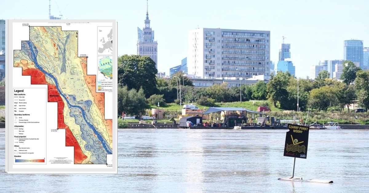 Które tereny w Warszawie są zagrożone powodzią? Powstała specjalna mapa ...
