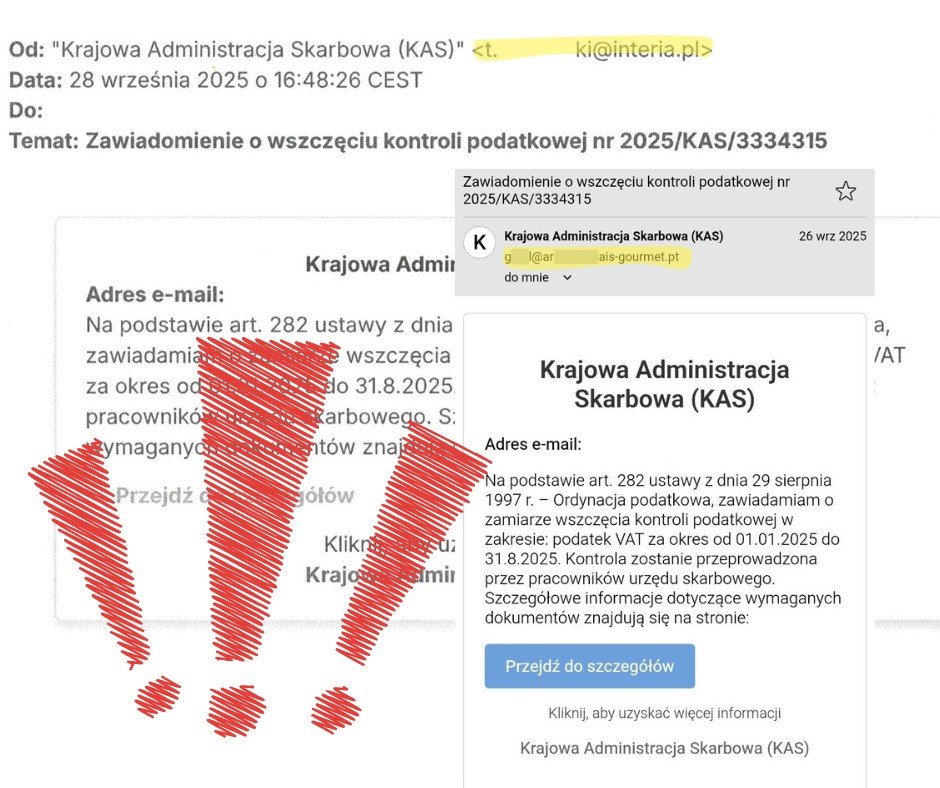 KAS ostrzega: Uwaga na fałszywe wiadomości e-mail i próby wyłudzenia ...